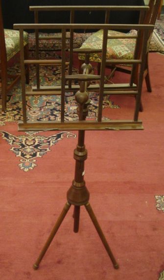 Bonhams : A Wheeldons Patent mahogany duet music stand, with adjustable ...