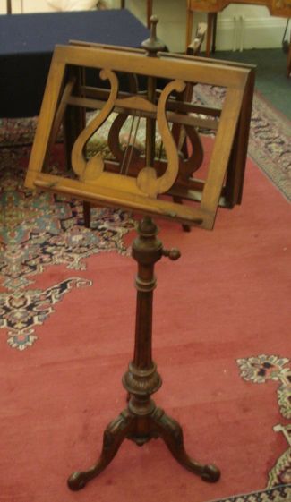 Bonhams : A Victorian walnut duet music stand, the turned, carved and ...