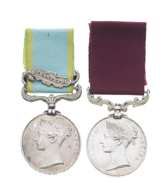 Bonhams : Pair to Sergeant R.Wilson, Army Hospital Corps, late 77th Foot,