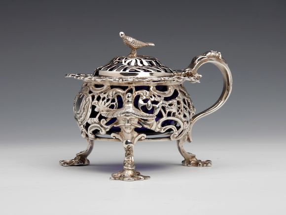 Bonhams : A Victorian silver chinoiserie cast mustard pot by John Figg ...