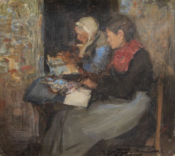 Bonhams : Mark Senior (British, 1864-1927) Lace makers