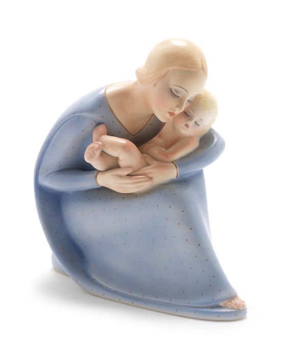 Bonhams : R. Ponti for Lenci A Figural Group of Madonna & Child, circa 1930