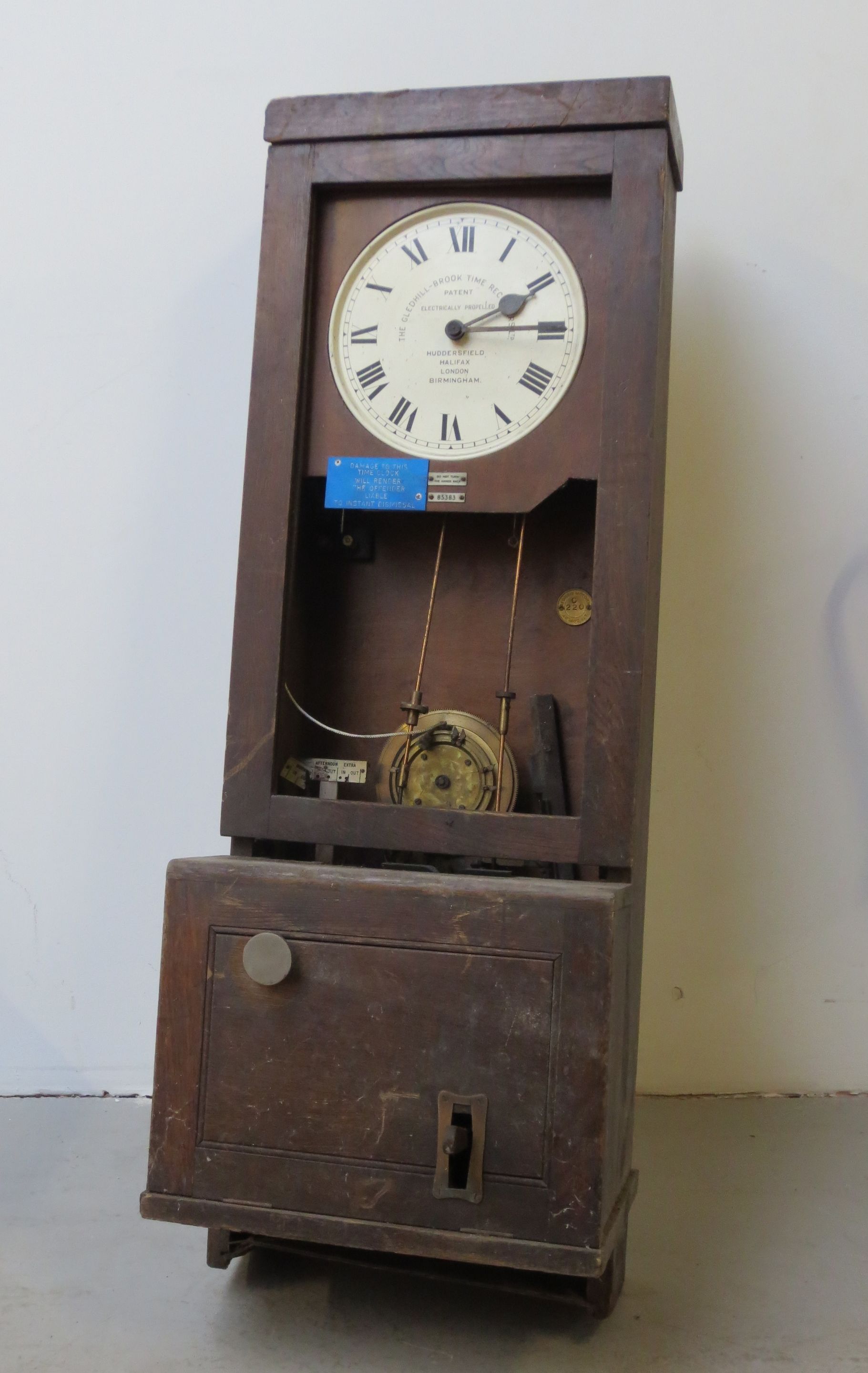 Bonhams Cars : A Gledhill-Brook patented Time Recorder clocking-in ...