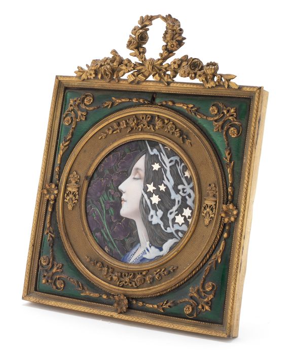 Bonhams : Alphonse Mucha, in the style of an Art Nouveau Enamelled ...