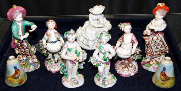 Bonhams : A pair of Bow figures of putti,a pair of Bow figures of New ...