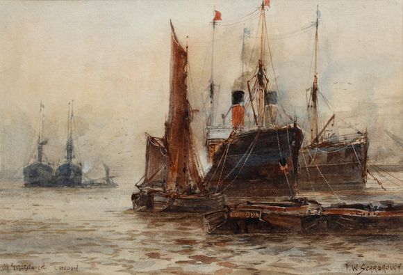 Bonhams : Frank William Scarbrough (British, 1860-1939) Off Greenwich ...
