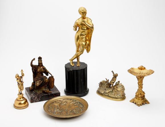 Bonhams : A small collection of gilt bronze models