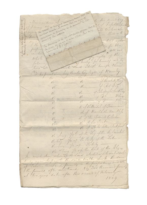 Bonhams : SCOTT (WALTER) File of papers relating to the authorial ...