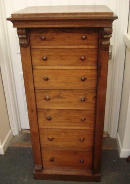 Bonhams : A Victorian rosewood Wellington chest, fitted with seven ...