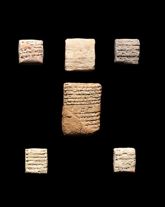 Bonhams : Six Mesopotamian terracotta cuneiform tablets 6