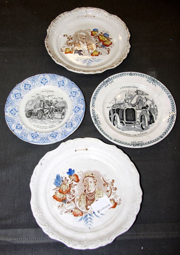 Bonhams : A group of commemorative plates, a Crown Devon musical jug ...