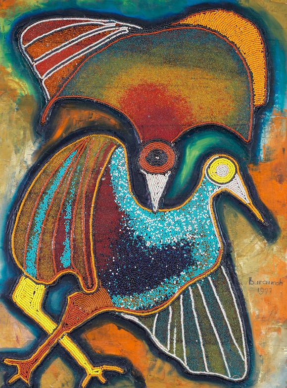 Bonhams : Chief Jimoh Buraimoh (Nigerian, born 1943) 'Birds Movement ...