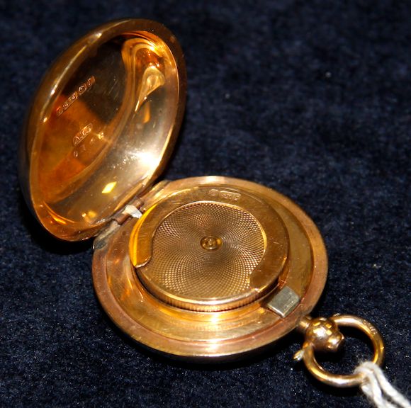 Bonhams : A 9ct gold sovereign case A.L.D., Birmingham 1912