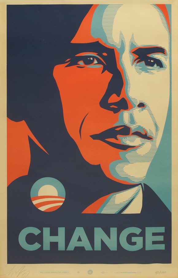 Bonhams : Shepard Fairey (b. 1970) Change