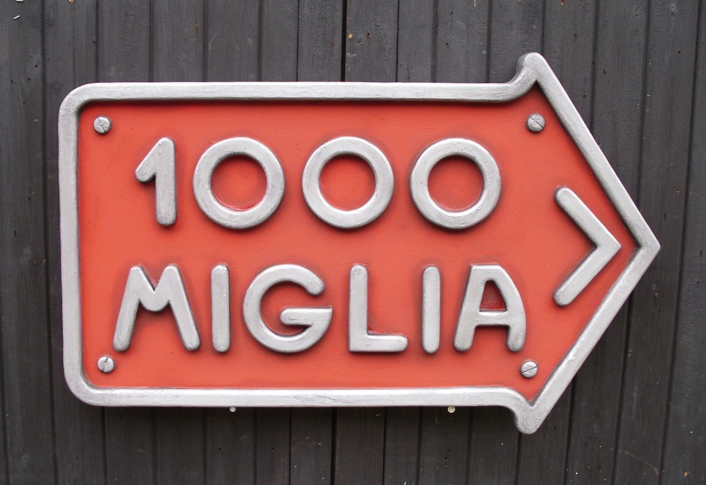 Bonhams Cars : A Mille Miglia garage display sign,