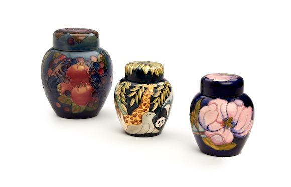 Bonhams : A group of Moorcroft ginger jars