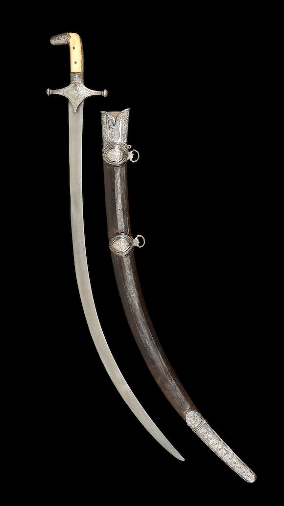 Bonhams : An Ottoman silver-mounted bone-hilted Sword Turkey, early ...