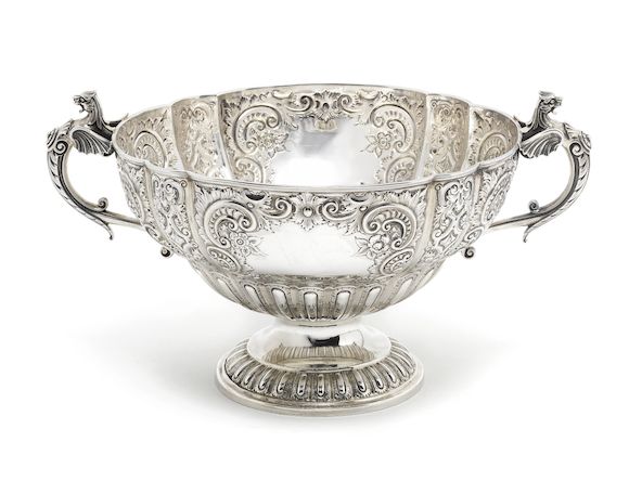Bonhams : A Victorian silver two-handle bowl by Samuel Fenton & Alfred ...