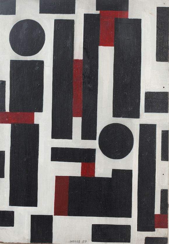 Bonhams : Donald Wells (British, born 1929) Abstract composition