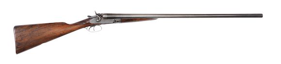 Bonhams : A rare and unusual 12-bore bar-in-wood sidelock hammer gun by ...