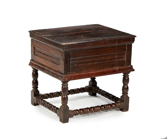 Bonhams : A Charles II oak close stool, circa 1680