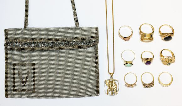 Bonhams : A collection of vari gem-set dress rings (11)