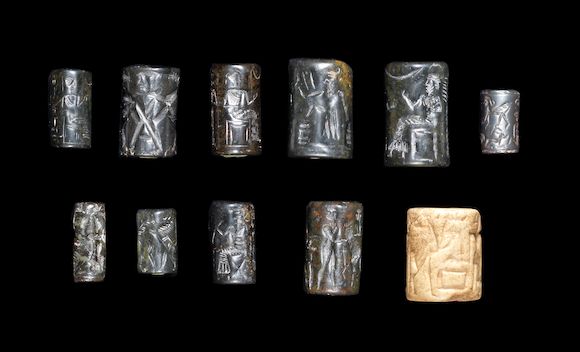 Bonhams : Eleven Mesopotamian hardstone cylinder seals 11