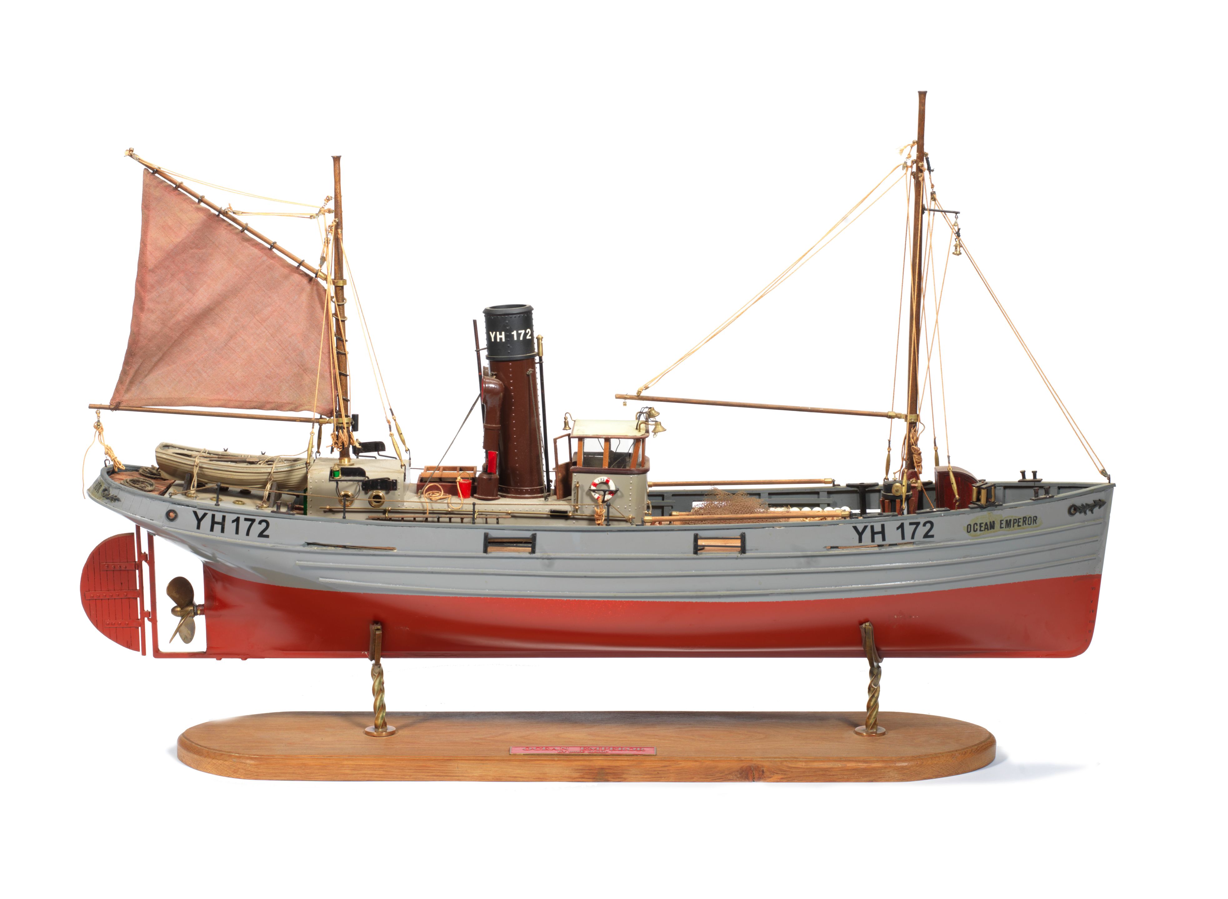 Bonhams : A live steam powered pond model of the Drifter Ocean Emperor ...