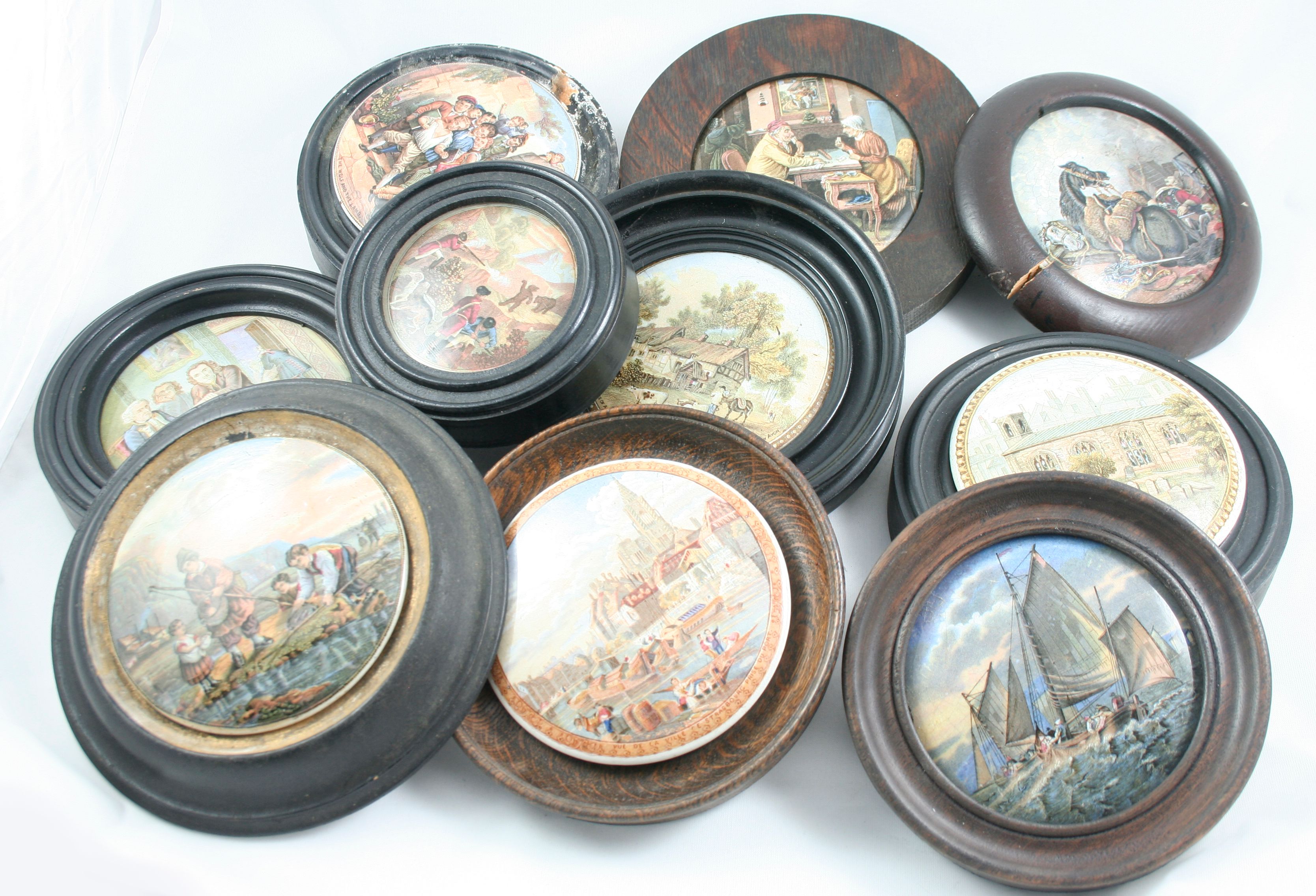 Bonhams : A collection of Prattware pot lids, some with bases ...