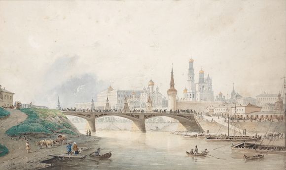 Bonhams : Joseph Andreas Weiss (German, 1814-1887) View of the Moscow ...