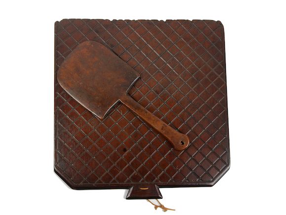 Bonhams : A 19th century fruitwood riddle-board, English
