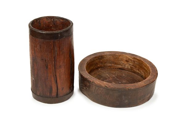 Bonhams : An 19th century elm cheese vat or chessel, English