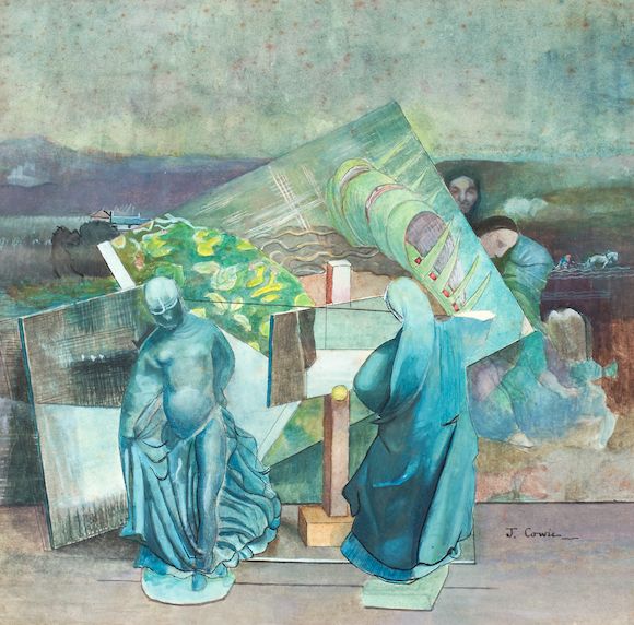 Bonhams : James Cowie, RSA LLD (British, 1886-1956) The Plough (1940 ...