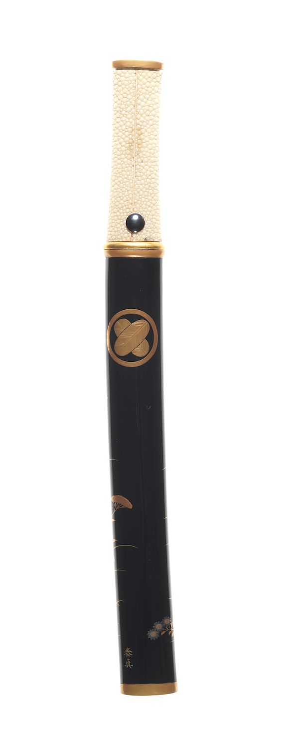 Bonhams : A black lacquer aikuchi koshirae By Ikeda Taishin (1825-1903 ...