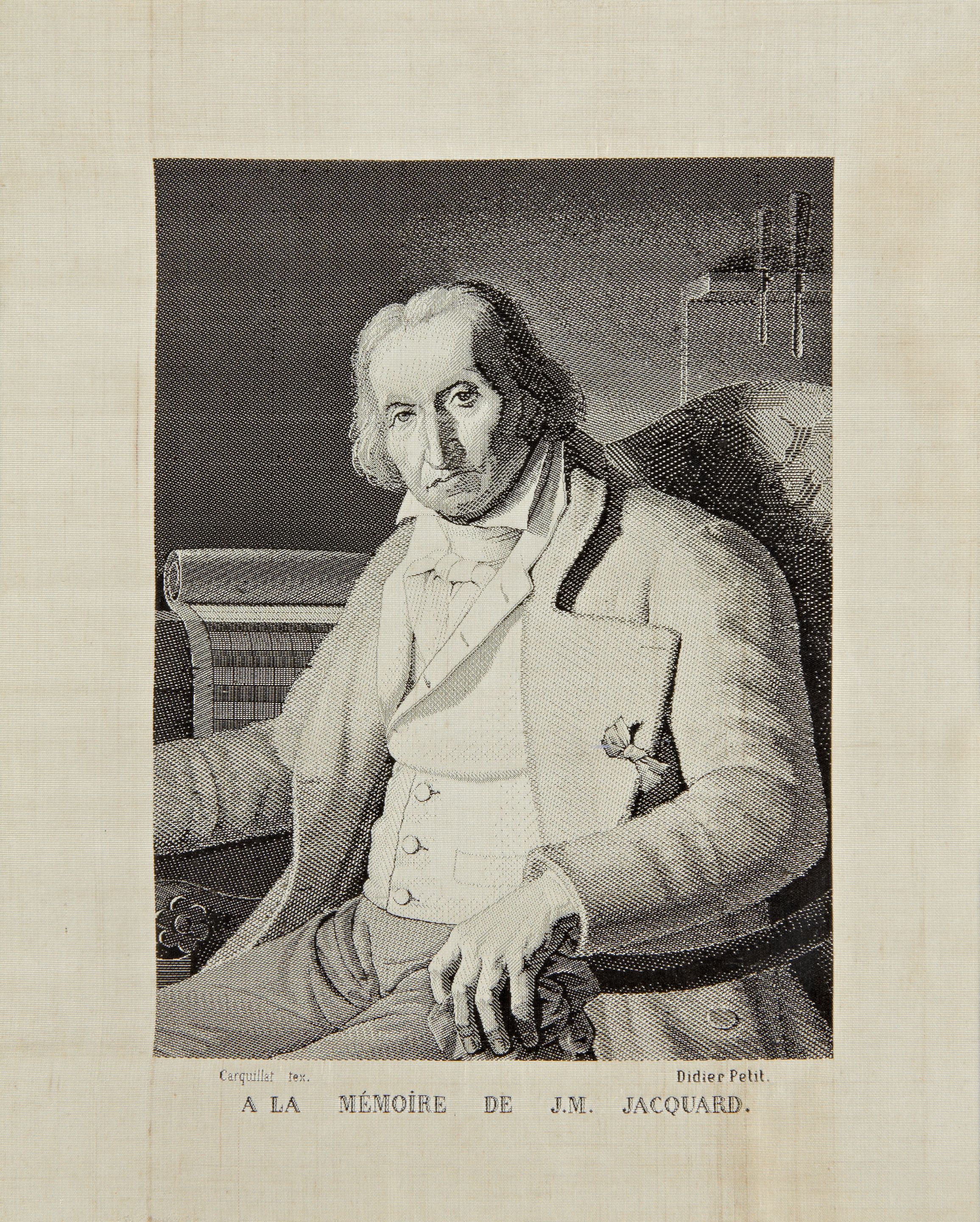 Bonhams : Joseph-Marie Jacquard (1752-1854) A fine woven silk La ...