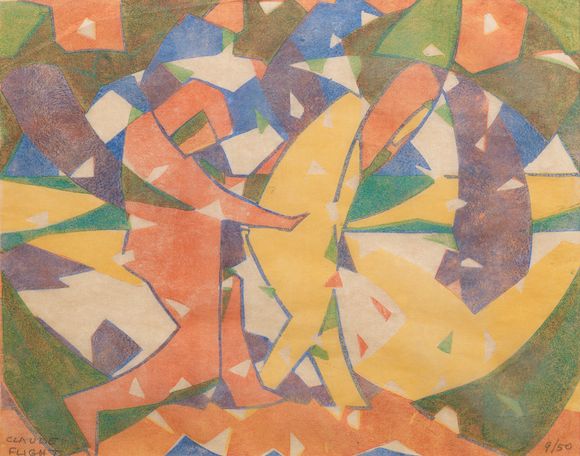 Bonhams : Claude Flight (British, 1881-1955) Autumn Linocut printed in ...