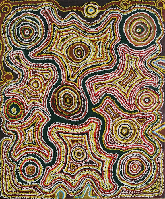 Bonhams : Mick Gill Tjakamarra (circa 1920-2002) Lappi Lappi (Water ...
