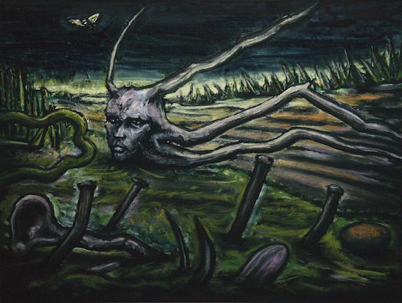 Bonhams : Peter Booth (born 1940) Head in Landscape, 1995