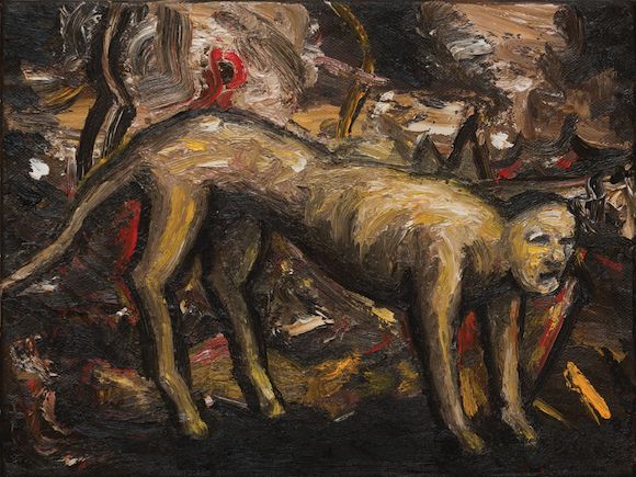 Bonhams : Peter Booth (born 1940) Hybrid Man/Dog Figure, 1984
