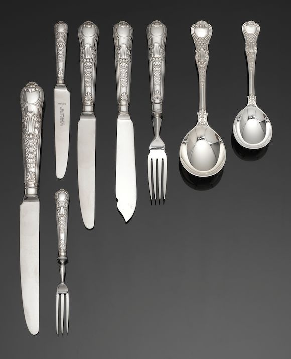 Bonhams : A comprehensive Coburg pattern table service of flatware and ...