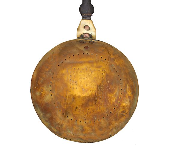 Bonhams : A William III brass warming pan, 1694 - 1702