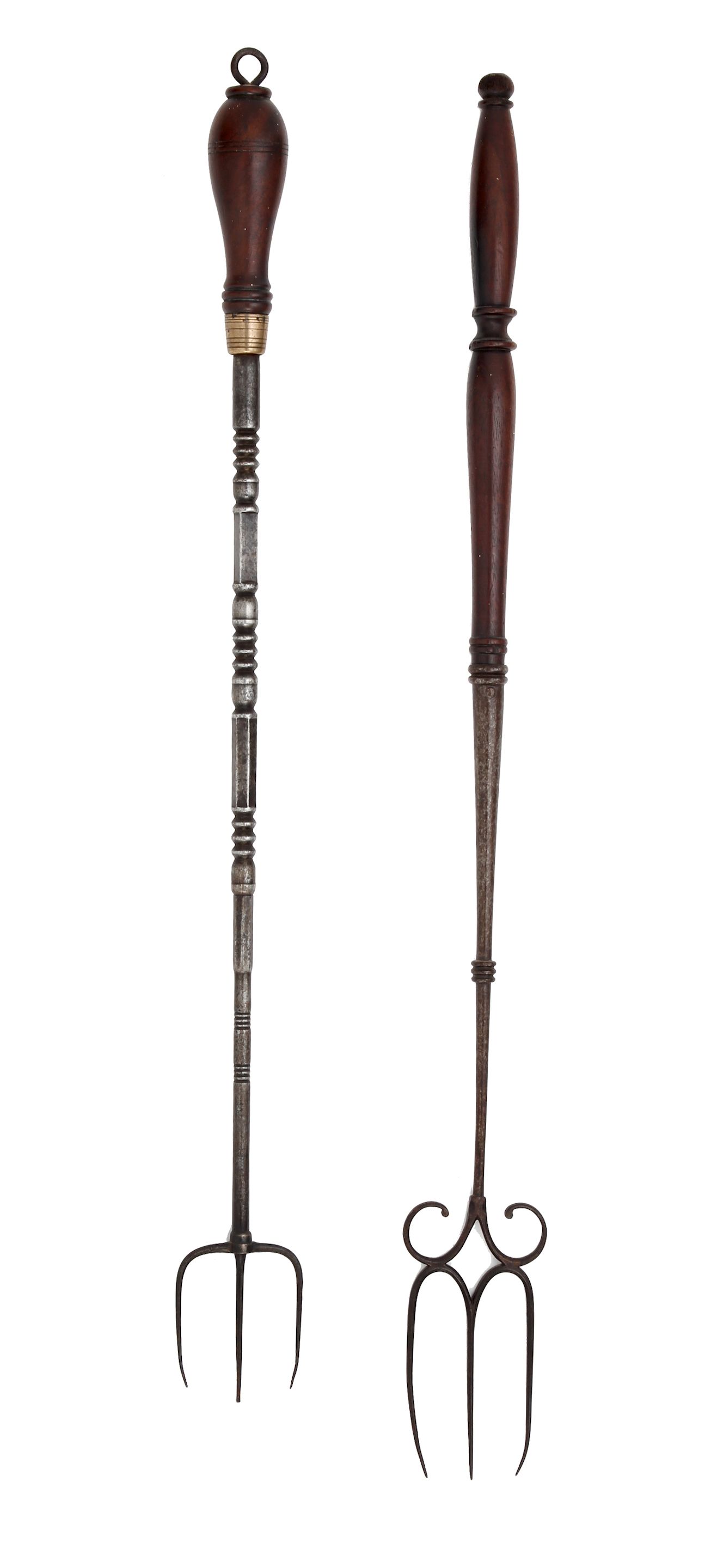 Bonhams : An early to mid-18th century steel and mahogany toasting fork ...