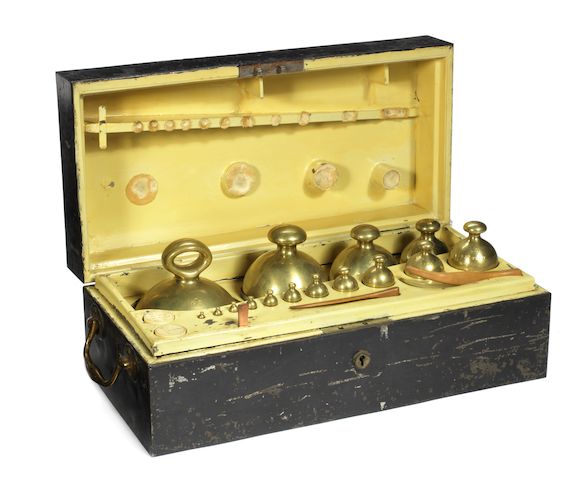 Bonhams : A good set of brass Imperial Standard weights, by Bate of ...