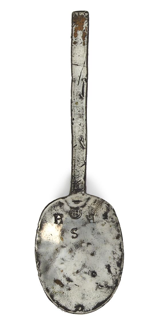 Bonhams : An English pewter 'Puritan' slip-top spoon, circa 1640