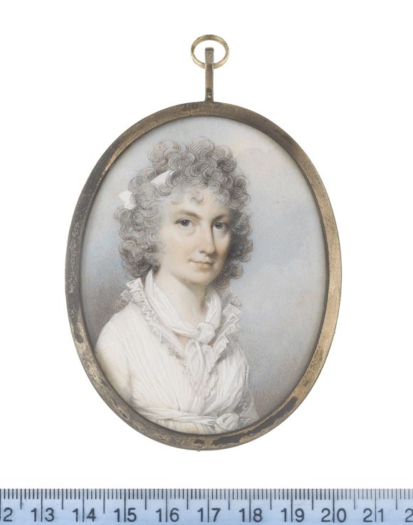 Bonhams : George Engleheart (British, 1750-1829) A Lady, called Mrs ...