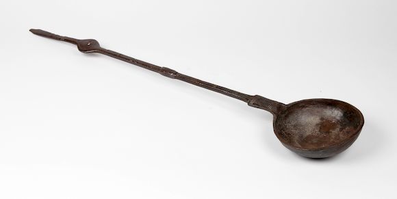 Bonhams : An 18th century wrought iron ladle