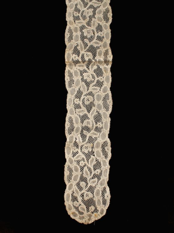 Bonhams : Three pairs of 18th century Mechlin joined lappets