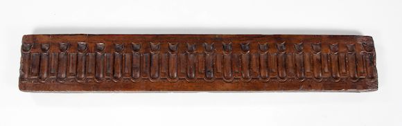 Bonhams : An early 17th century carved oak frieze rail, circa 1620