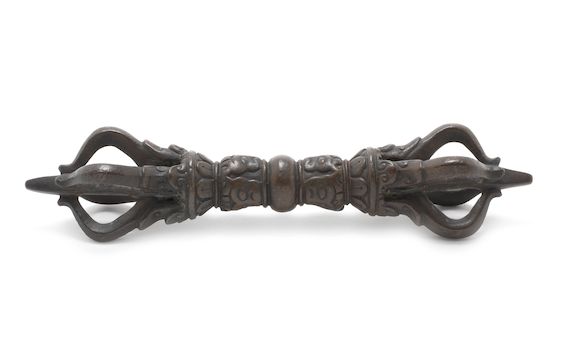 Bonhams : A bronze Vajra, as a symbol for the unchanging and inflexible ...