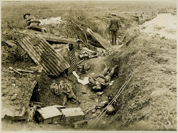 Bonhams : WORLD WAR ONE An album of 57 view of battle scenes